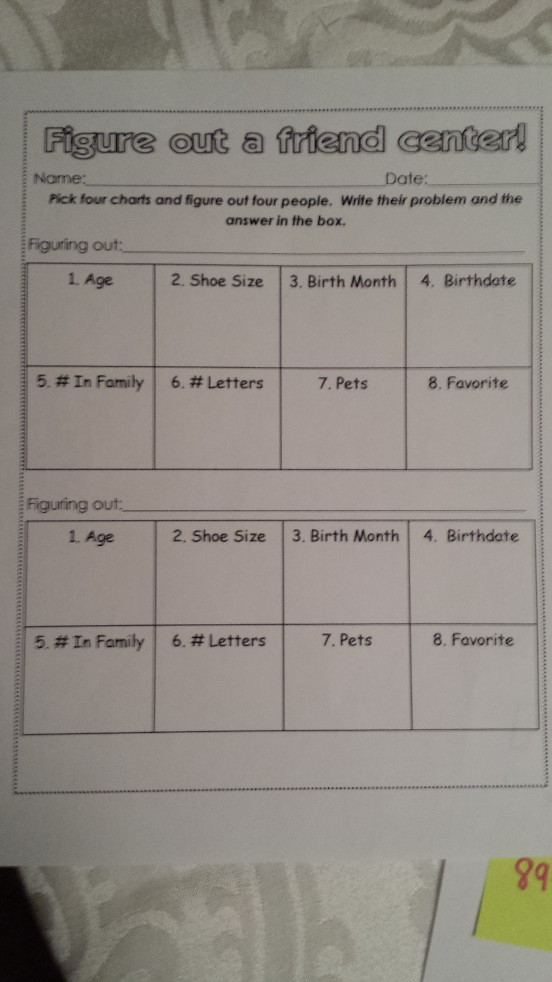 Figure Me Out Math Activity Teaching Heart Blog